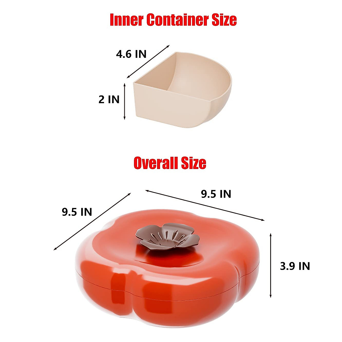 Taiuloo Divided Serving Tray with Lid, 4 Compartment Removable Snack Platter Container, BPA-Free Storage Box for Appetizer, Snackle, Candy, Fruit, Nut, Veggie, Parties Entertaining Dishwasher Safe