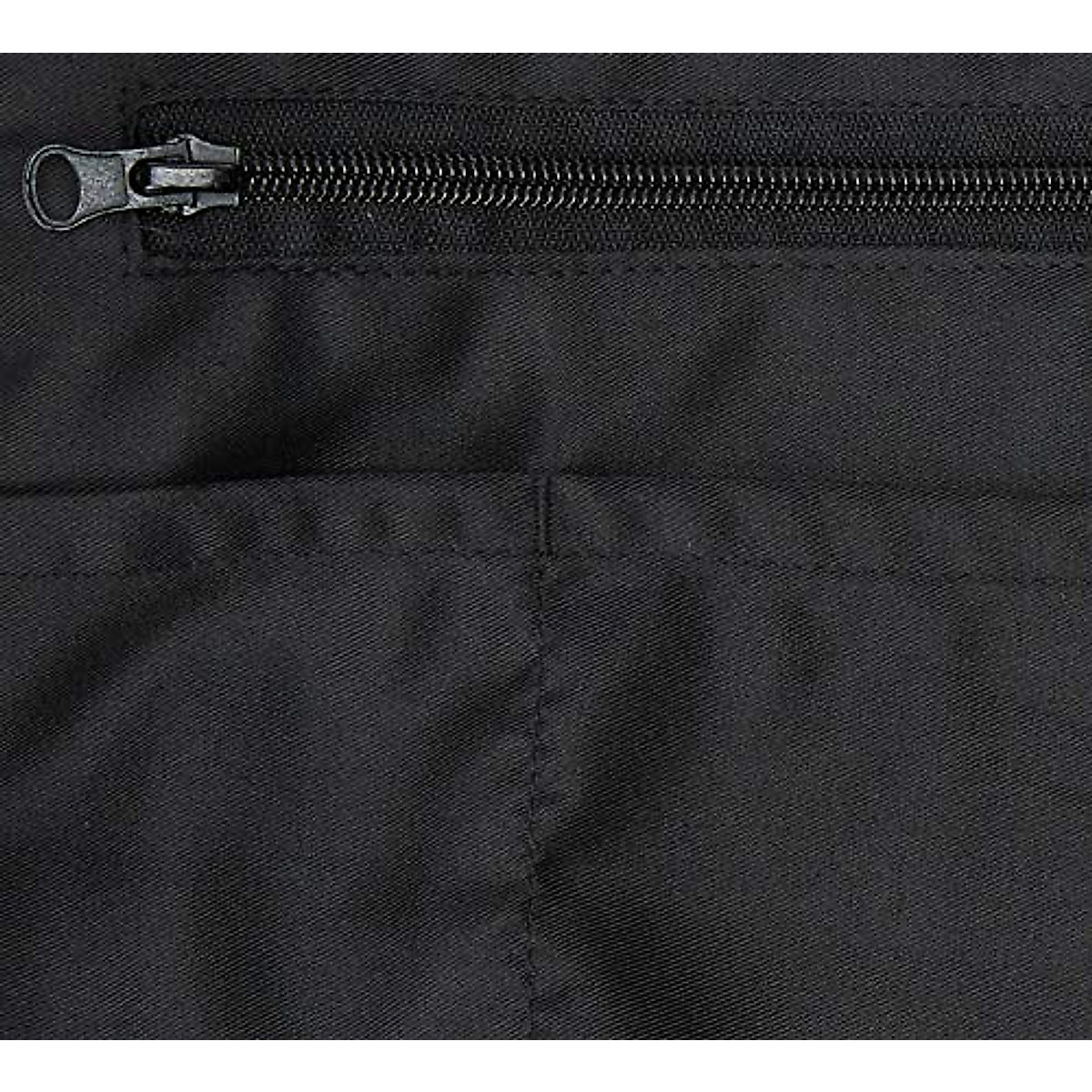 iServ 5 Pockets Black Waist Apron (22x13 inches). Clip-on Server Apron with Zipper pocket. Restaurant Half Aprons Waitress, Waiter, Server, Bartender, Barista, Money Apron, Check Holder, Organizer
