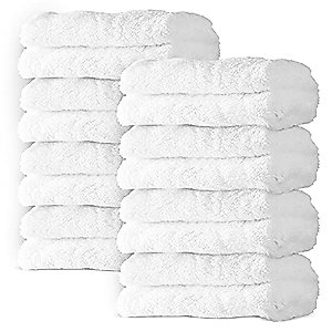 8 Pack Large Burp Cloths for Baby - 20" by 10" Ultra Absorbent Burping Cloth, Washcloths, Newborn Towel - Milk Spit Up Rags Burp Clothes for Unisex, Boy, Girl (White)