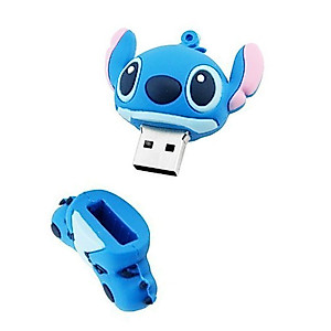Mixse USB 2.0 Flash Drive, 32GB Stitch Cartoon Memory Stick, Lightweight and Compact, Compatible with Windows, Mac OS and Linux, No Drive/Power Supply Needed