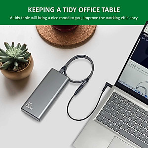 USB C to Blue Tip Charge Cable Adapter for hp 19.5V 45W 65W Laptop AC Power Supply for Pavilion elitebook Stream touchsmart 11 13 14 15 Folio 1040 g1 Spectre ultrabook 13 (Female Nylon USB-C to 4.5mm)