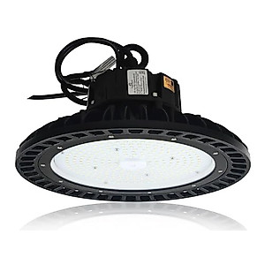 RuggedGrade High Voltage 277-480V - 240 Watt LED High Bay UFO Corvus Series Lights - 34,800 Lumen - 3.3ft Cord - 5000K Bright White - DLC 5.1 Premium