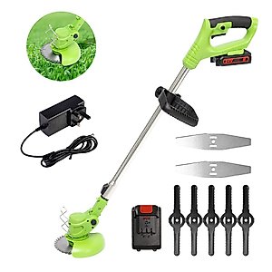 MengK 24V Electric Cordless Grass Trimmer Heavy Duty Weed Strimmer Cutter Garden Tool