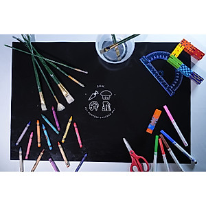 all-purpose Silicone Mat, Silicone Baking Mat, Silicone heat resistant Mat, Waterproof Mat, Arts and Crafts mat, Counter top mat, Easy to clean mat (Jet Black)