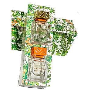 Tory Burch Duo Women Mini Travel Size Splash On Dabber Set Set Knock On Wood & Eau De Parfum 7 ml / 0.24 Fl Oz each EDP (2 Piece set)