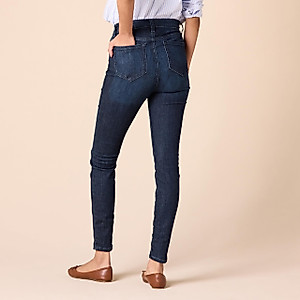 Amazon Essentials Skinny Jeans for Women, High Waist, Stretchy Denim, Dark Wash, 10