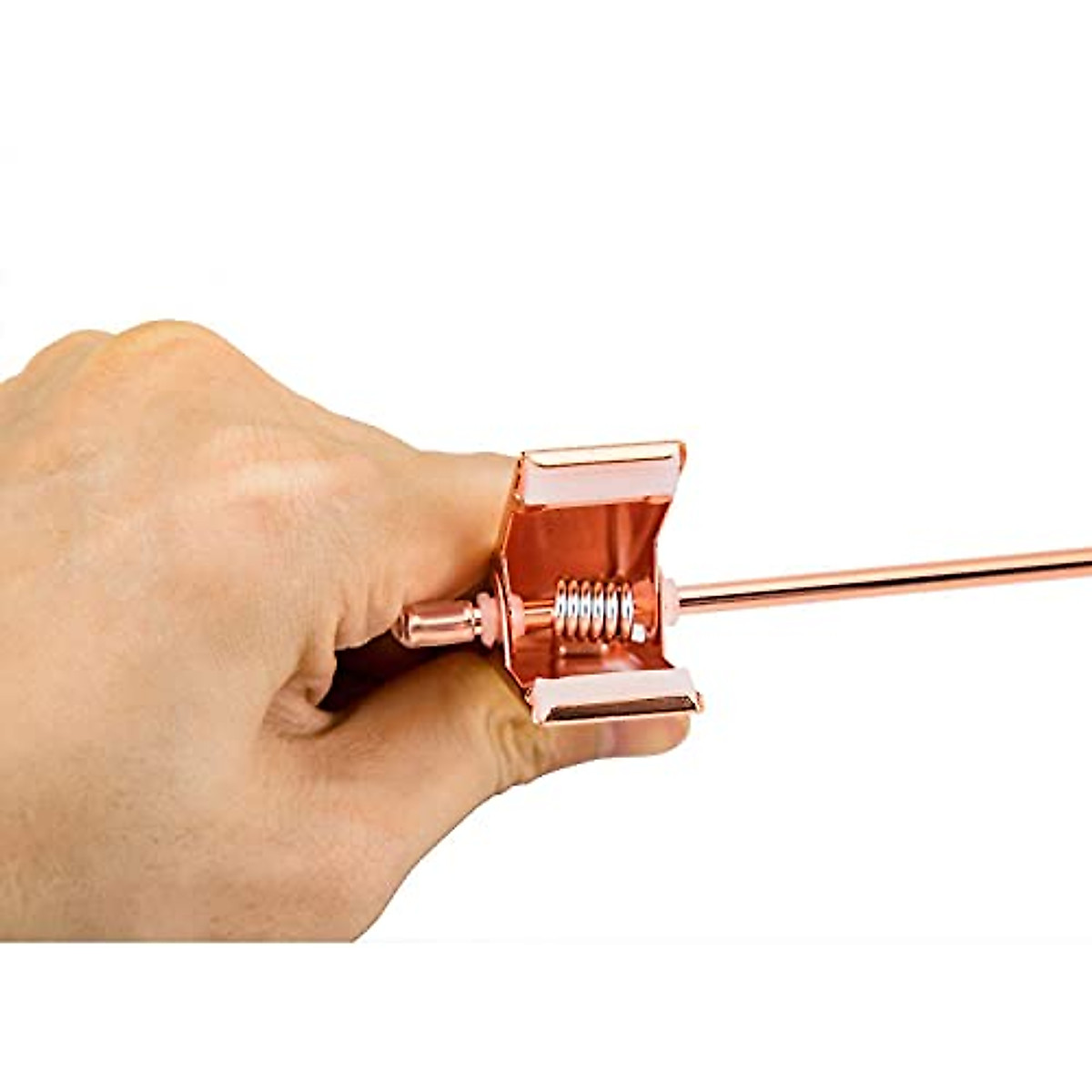 Koobay 13.8" Rose Gold Pants Clothes Hangers, 10PACKS, Metal Adjustable Clips Bottom Trousers Hanger Organization Display Hangers