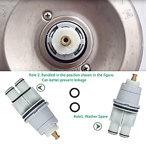 RP46074 Shower Valve Cartridge Repair Assembly for Delta 13/14 Series Faucet - Compatible With Monitor Single-Handle Universal Valve Replacement Kit for Tub