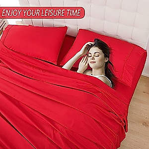 Whitney Home Textile Twin Sheet Set - 3 Piece Soft Microfiber Bed Sheets for Twin Size Bed, Fit Deep Pocket Cooling Sheets and Pillowcase Set, Hotel Durable Wrinkle Free Sheets