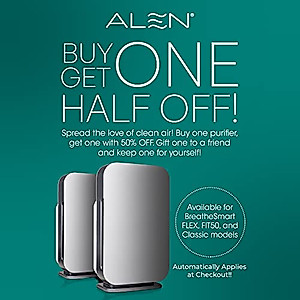 Alen BreatheSmart Classic H13 HEPA Air Purifier, Air Purifiers For Home Large Room w/ 1100 SqFt Coverage, Medical-Grade Air Cleaner for Allergens & Dust, up to 12 Mos. Filter Life, Espresso