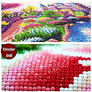 5D DIY Diamond Embroidery Art Painting Kit ，Full Diamond Round Diamond Embroidery, for Wall Decoration,Cartoon Diamond Painting（12X16 Inches）
