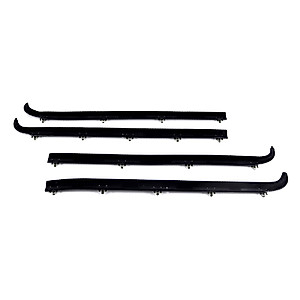 Front Inner & Outer Car Window Sweep Felt Trim Seal Weatherstrip Kit Replacement for 1987-1997 Ford F150 F250 F350 Bronco Replaces E7TZ1521452A E7TZ1521453A F2TZ1521456A F2TZ1521457A Set of 4