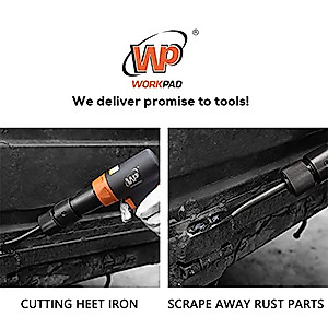 WORKPAD 190mm Long Barrel Air Hammer with Quick Change Chisel Retainer and 4-Piece Chisels Set, Pneumatic Tools