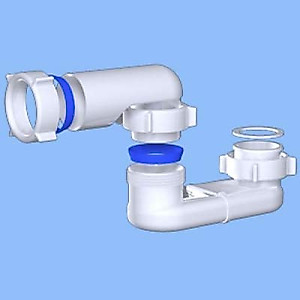 Bath Shower Drain Flat P-Trap 1 1/2" P Trap E000 for Acrylic bathtubs by Aniplast