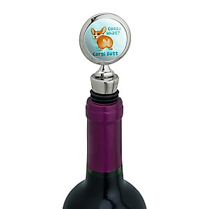 Guess What Corgi Butt Funny Joke Wine Bottle Stopper