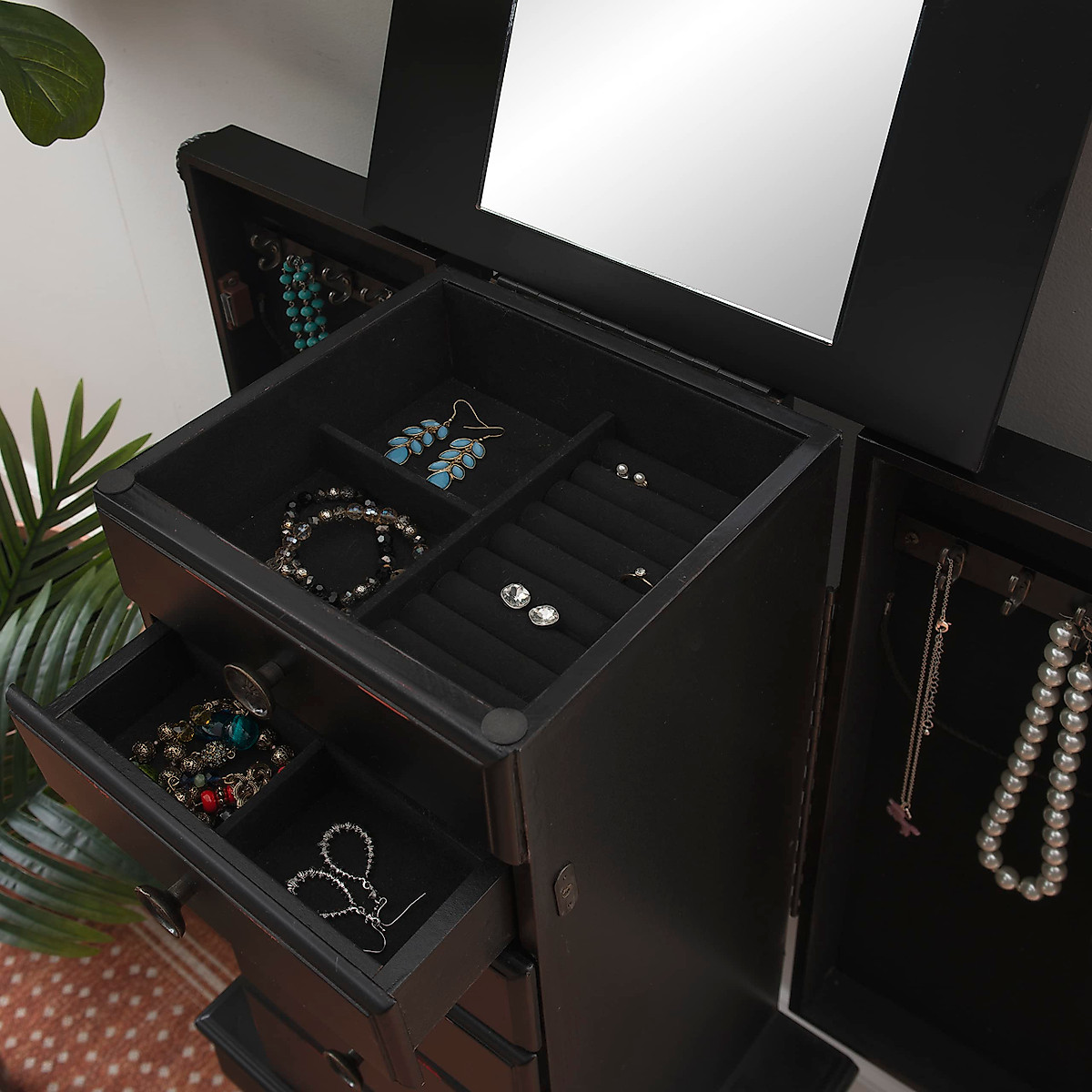 Powell Ebony Jewelry Armoire