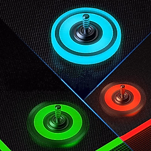 YIJO Fidget Spinner, Colorful Glow in The Dark, High Speed and Silence, Cool Metal Mechanical Gear Shape Design with Skull Symbol, Anti-Anxiety and Stress Release for Kids and Adults