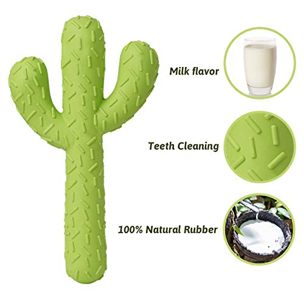 MewaJump Dog Chew Toys, Durable Rubber Dog Toys for Aggressive Chewers, Cactus Tough Toys for Training and Cleaning Teeth, Interactive Dog Toys for Small/Medium Dog