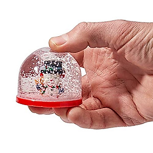 THE TWIDDLERS 4 Mini Christmas Winter Snow Globes for Kids - Gift, Decoration, Xmas Stocking Stuffers, Giveaways