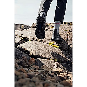 FALKE Men's TK5 Wander Hiking Socks, Crew Length, Light Padding, Athletic Sock, Breathable Quick Dry, Merino Wool, Black (Black-Mix 3010), 12.5-13.5, 1 Pair