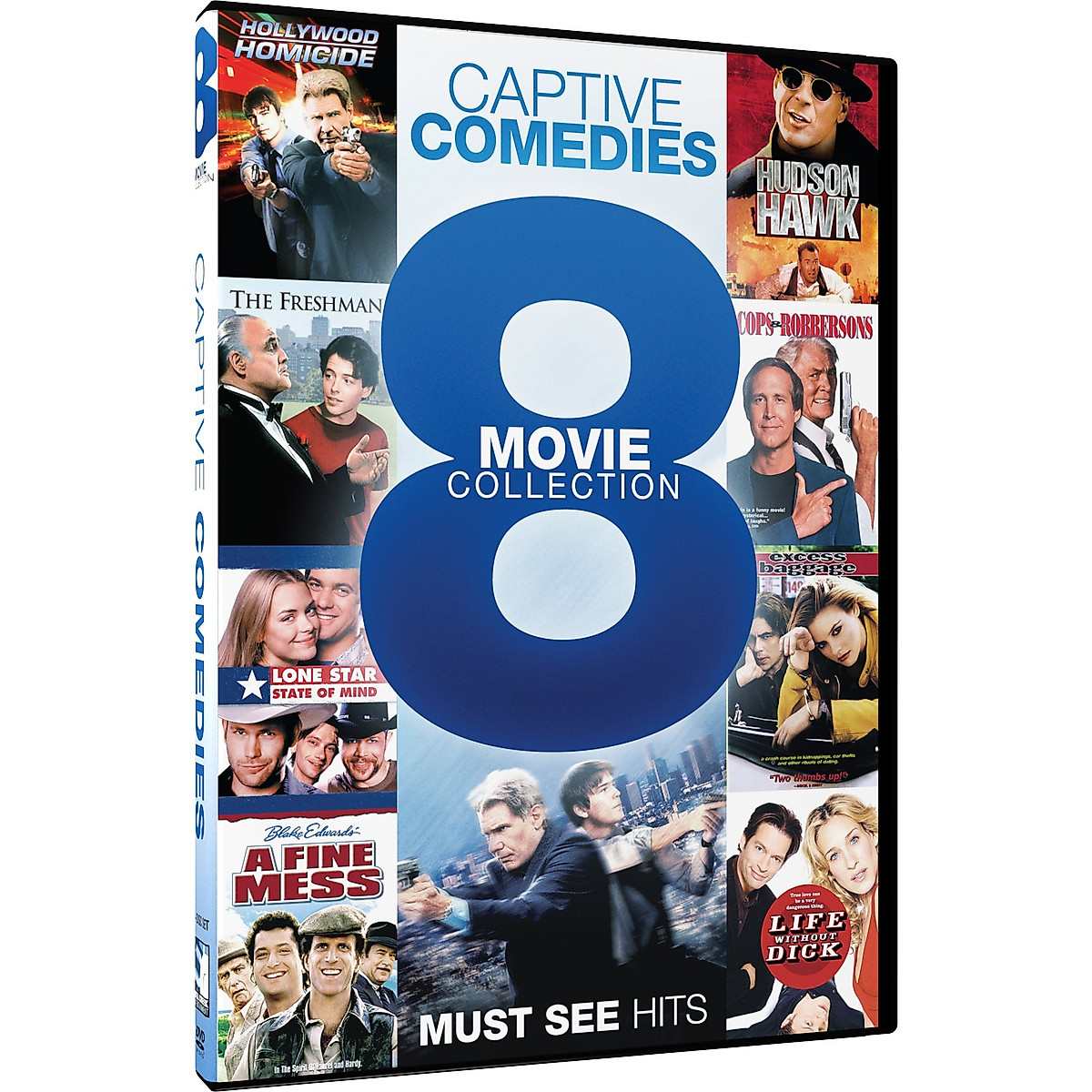 Captive Comedies: 8 Movie Collection (Hollywood Homicide/Hudson Hawk/The Freshman/Cops and Robbersons/Lone Star State of Mind/Excess Baggage/A Fine Mess/Life Without Dick)