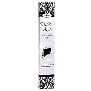 Boottique Boot Organizer: The Boot Rack - Fits in Most Closets- Hangs, Holds, Shapes, & Protects every size and style of Boots (The Boot Rack with 6 Original Silver Hangers)