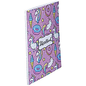 Sketchbook: Cute Unicorn Kawaii Sketchbook for Girls with 100+ Pages of 8.5"x11" Blank Paper for Drawing, Doodling or Learning to Draw (Sketch Books for Kids)