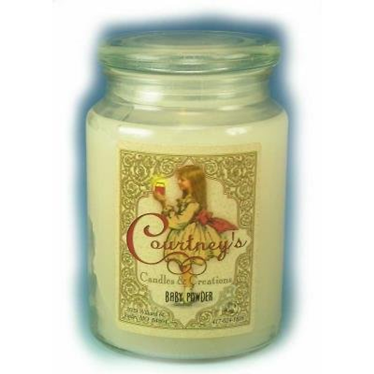 Courtney's Candles Baby Powder Maximum Scented 26oz Large Jar Candle
