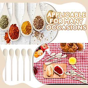 Mifoci 150 Pack 12 Inches Long Wooden Spoons for Cooking Long Handle Wood Spoons Kitchen Honey Spoons Mixing Stirring Tasting Serving Utensils Puppets for Eating Cooking Baking Crafts