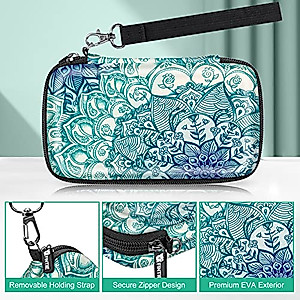 Fintie Protective Case for Kodak Step/Kodak Mini 2 HD/Kodak PRINTOMATIC/Kodak Smile Camera & Printer - Shockproof Hard Shell Carrying Case with Inner Pocket, Emerald Illusions