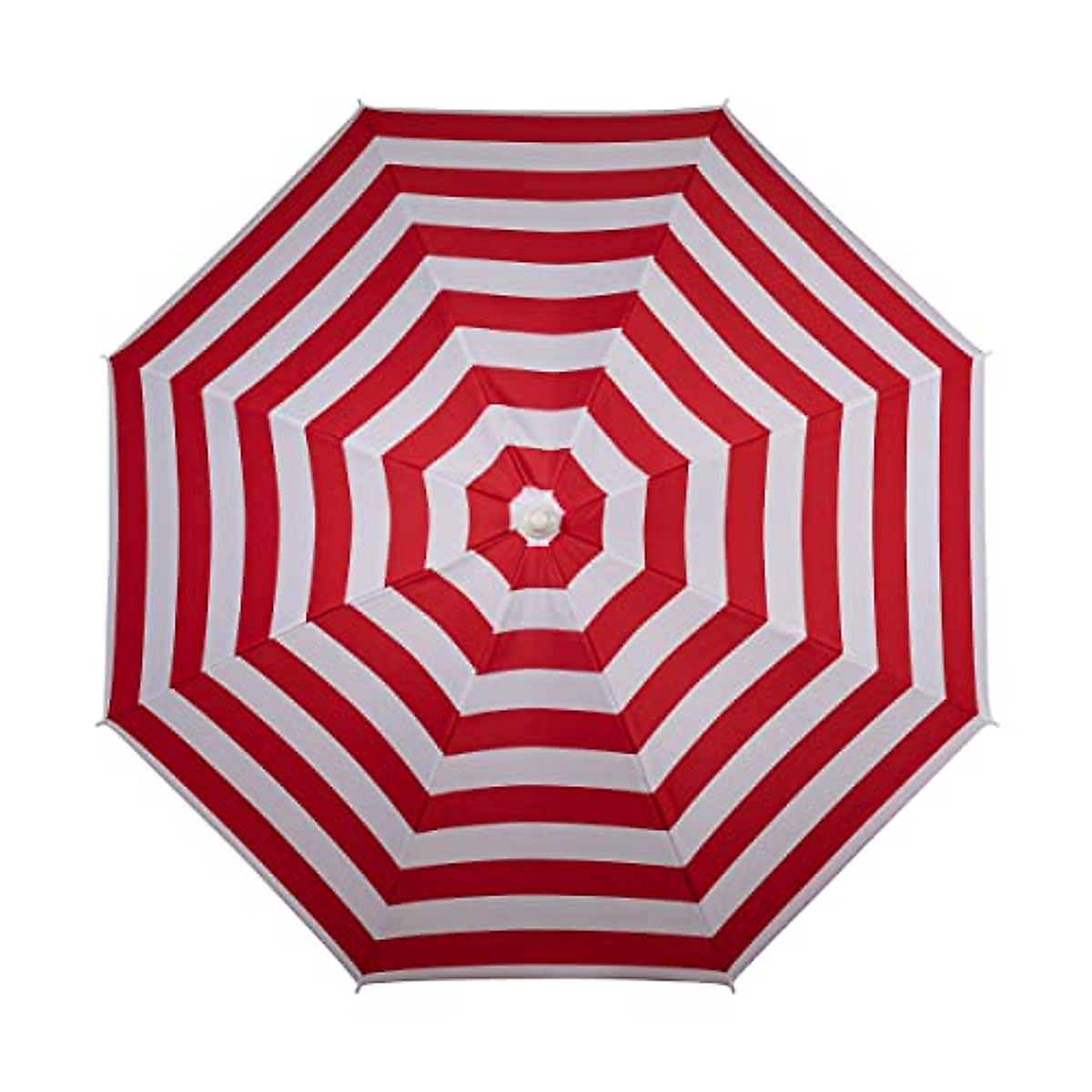 PICNIC TIME ONIVA - a Brand Outdoor Canopy Sunshade Beach Umbrella 5.5' - Small Patio Umbrella - Beach Chair Umbrella,Red & White Cabana Stripe,822-00-336-000-0