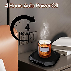 Mug Warmer for Desk - 36W Smart Coffee Cup Warmer with Timer, Auto Shut Off, 3 Heat Settings, Keep Your Coffee Warm for Office Hours,Perfect Coffee Gifts (Black)