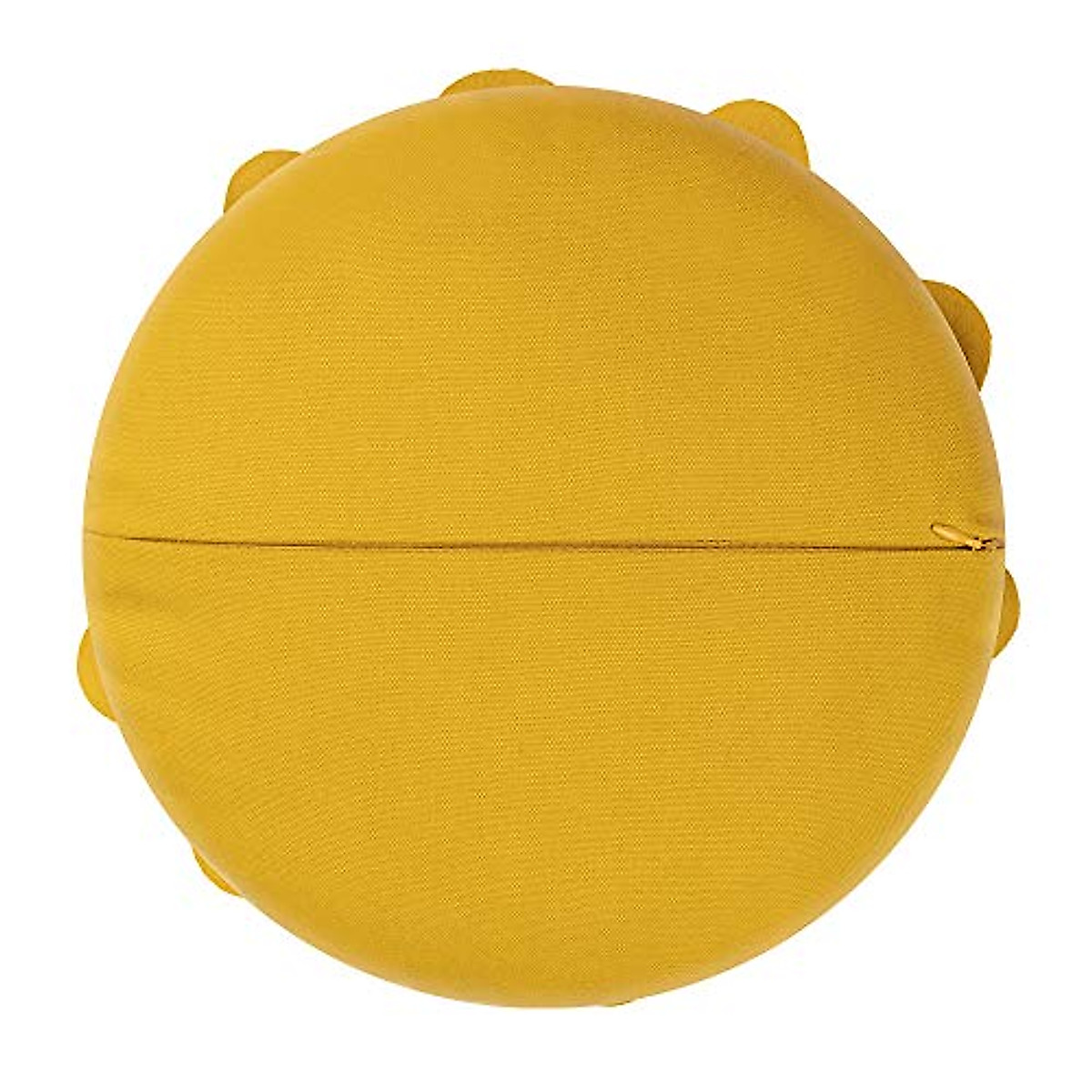 JWH 3D Flower Throw Pillow Cover Aesthetic Decorative Floral Accent Pillow Case Round Cushion Handmade Pillowcase for Couch Living Room Bedroom Bed with Insert 14 Inch Mustard Yellow