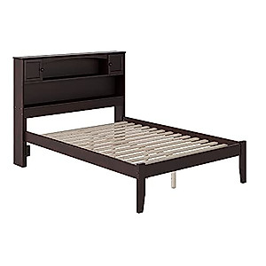 AFI Newport Full Platform Bed with Open Footboard and Turbo Charger in Espresso