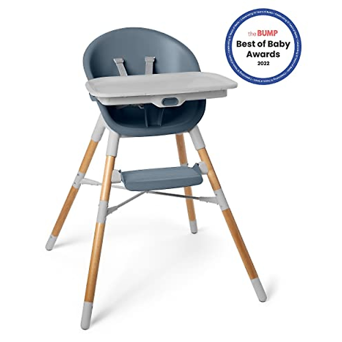 Skip Hop Baby High Chair 4 in 1 Convertible High Chair, EON, Slate Blue