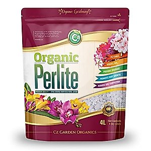 Organic Perlite - Made in USA for Indoor/Outdoor Plants & Organic Gardens - Horticultural Soil Amendment Additive Conditioner Grow Media for Succulents • Orchids and More!