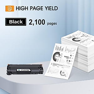 Cool Toner Compatible Toner Cartridge Replacement for HP 78A CE278A Toner HP Laserjet 1536dnf MFP P1606dn 1606dn P1606 HP Laserjet MFP M1536dnf P1566 P1560 Toner Cartridge Printer Ink (Black, 4-Pack)