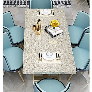 Livelynine Contact Paper for Countertops Beige Granite Wallpaper Kitchen Countertop Peel and Stick Desk Covering Self Adhesive Laminate Counter Top Contact Paper Waterproof Vinyl Wrap 15.8x78.8 Inch