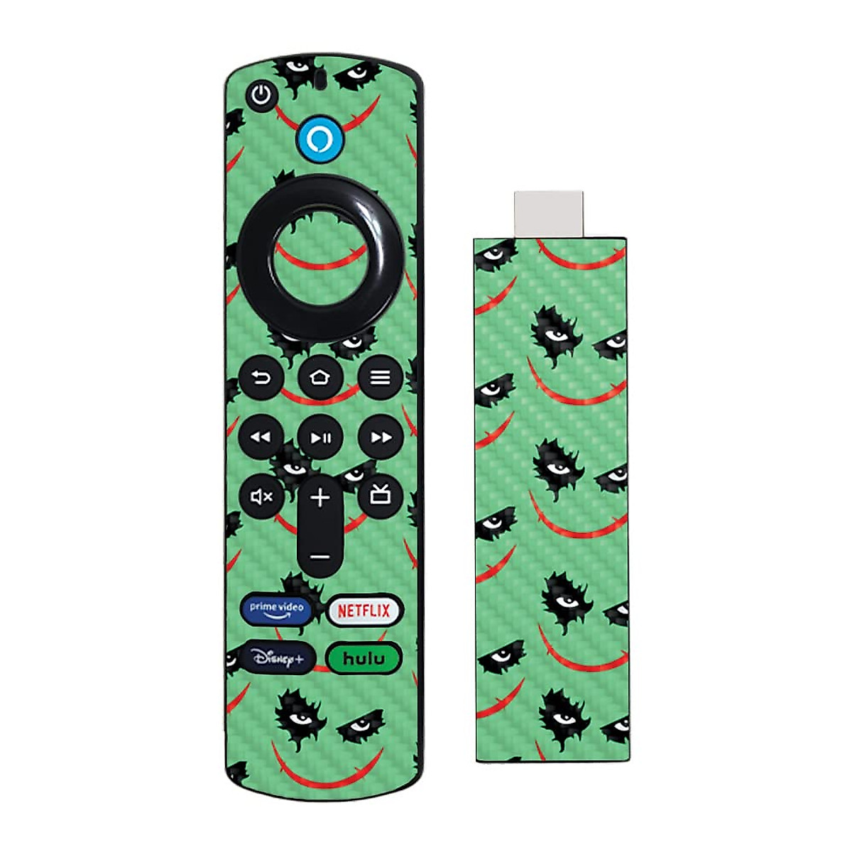 MightySkins Carbon Fiber Skin Compatible with Amazon Fire TV Stick 4K Max - Why So Serious | Protective, Durable Textured Carbon Fiber Finish | Easy to Apply and Change Styles | Made in The USA