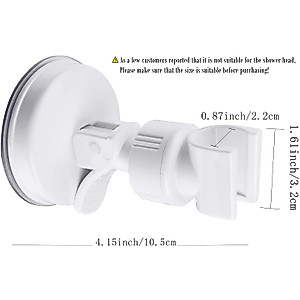 OUO Suction Cup Shower Head Holder Handheld Showerhead Bracket Adjustable Shower Holder, Removable Handheld Showerhead & Wall Mounted Suction Bracket