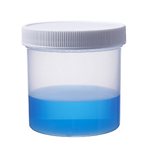 Consolidated Plastics 42414 Wide-Mouth Jar with Cap, 6 oz, Natural, 50 Piece