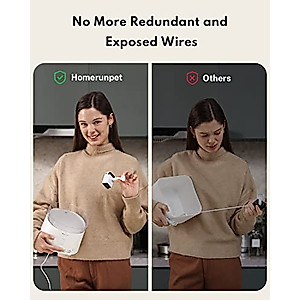 Homerunpet Cat Water Fountain with Wireless Pump, 68oz/2L Ultra Quiet Pet Water Fountain for Cats and Dogs, Easy to Clean and Assemble, Filters Included, Dual Working Mode, Smart LED Light