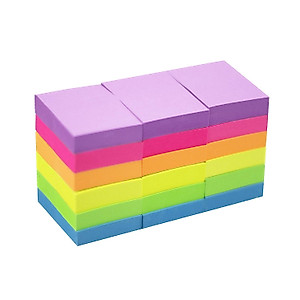 Early Buy Sticky Notes 1.5 x 2 Self-Stick Notes 6 Bright Color 18 Pads, 100 Sheets/Pad (6 Bright)