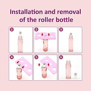 Kesell 14-Pack 10ml Glass Roller Bottles for Essential Oils - Travel- Refillable Perfume Bottles with Stainless Steel Roller Balls, Caps - Funnel for Aromatherapy, Perfumes