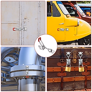 Accessbuy Toggle Latch Clamp 4002 Style,550Lbs Holding Capacity,Toggle Latches with Lock-Hole,Adjustable Heavy Duty Medium Latch for Smoker lid,ToolBox Cases and More (5.7inch)