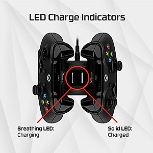 HyperX ChargePlay Duo - Charging Station for Xbox Series X|S and Xbox One Wireless Controllers, Includes Two 1400mAh Rechargeable Battery Packs and Additional Battery Doors