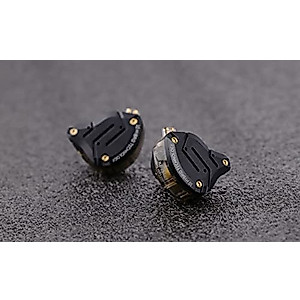 Linsoul KZ ZS10 Pro, 4BA+1DD 5 Driver in Ear Monitor, HiFi Wired Earbuds, Gaming Earbuds, Hybrid IEM Earphones with Stainless Steel Faceplate, Detachable Cable for Musician(with Mic, Dark Black)