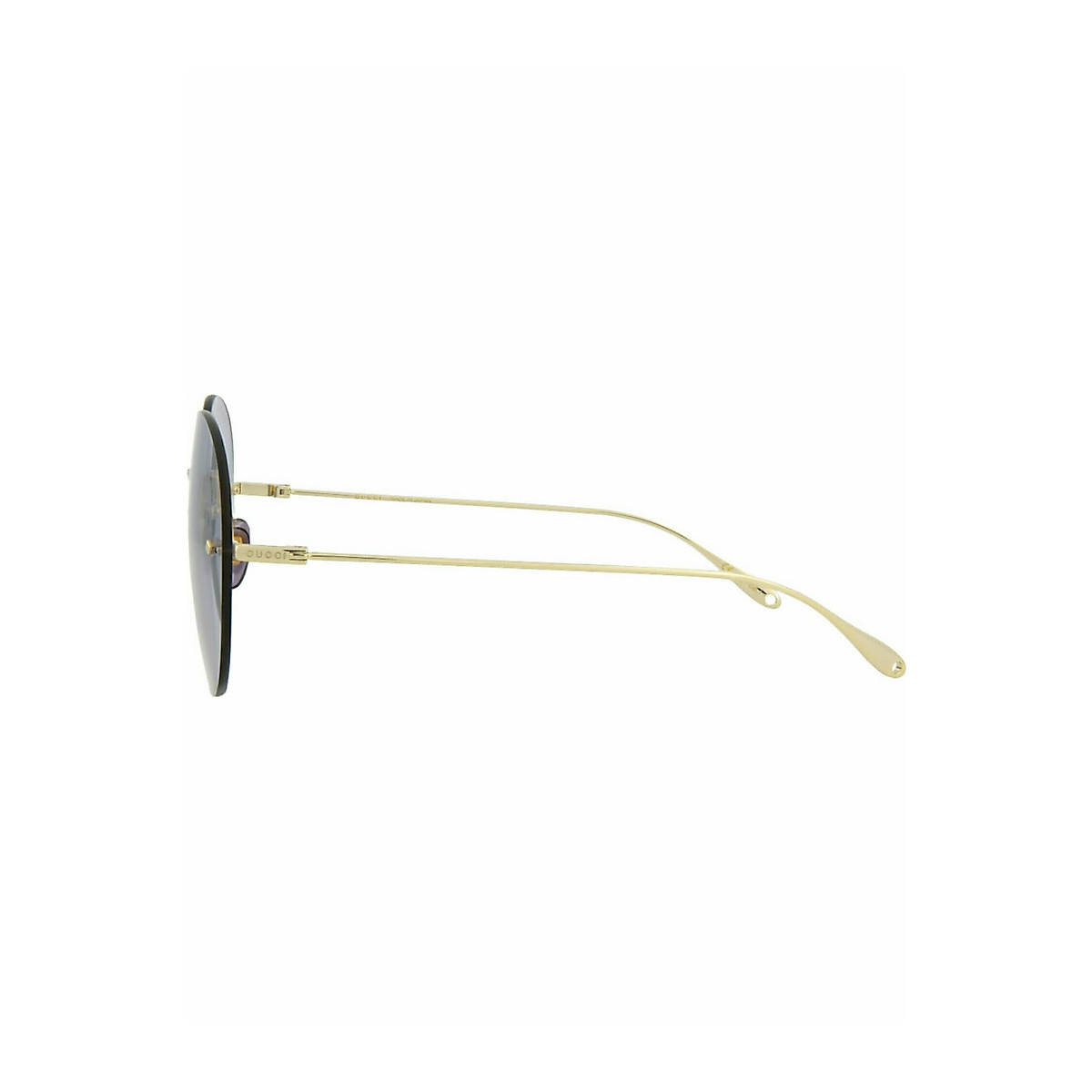 Gucci Round/Oval Sunglasses Gold Gold Violet Luxury Eyewear Made In Japan Metal Frame Designer Fashion for Everyday Luxury