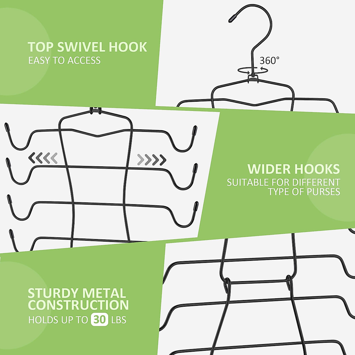 OMHOMETY 2 Pack Tank Top Hangers, Bra Organizer for Closet, Space Saving Closet Organizers and Storage, Dorm Room Essentials for College Students Girls, Black