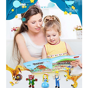 45 Pcs Dinosaur Painting Kit Toys for Kids Arts and Crafts Kit - Paint Your Own Dinosaur Toy Party Supplies Toy Dinosaur Figures W/Play Mat, Kid Paint Dino Toy Set Creativity Gift for Girl Boy Age 3+